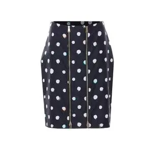 Fendi Polka Dot Silk Pencil Skirt - Black