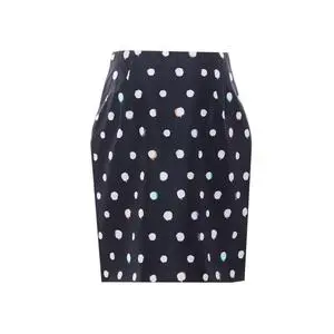 Fendi Polka Dot Silk Pencil Skirt - Black