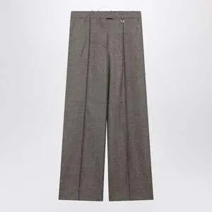 Burberry Prince Of Wales Wool-blend Trousers - Cream