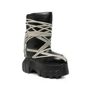 Rick Owens Calf Leather Platform Trainers