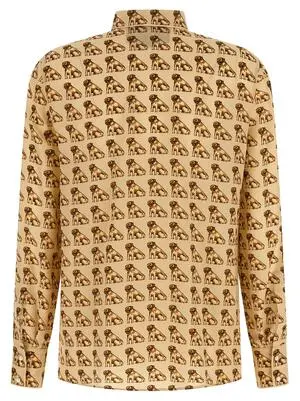 Valentino Garavani Petit Charles Print Silk Shirt - Cream