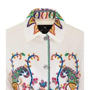 Etro Jacket With Floreal Paisley Placed Print