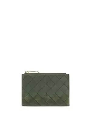 Bottega Veneta Intrecciato Zip Cardholder - Green
