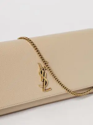 Saint Laurent Calf Leather Mini Bag - Cream