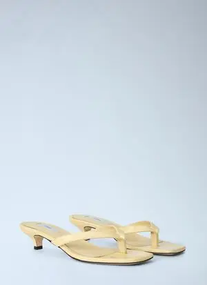 TOTEME Naplack Heeled Flip Flops