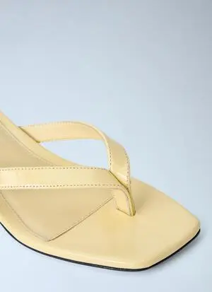 TOTEME Naplack Heeled Flip Flops