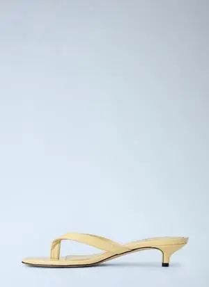 TOTEME Naplack Heeled Flip Flops