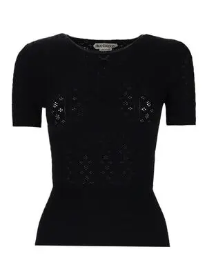 JW Anderson Pointelle T-shirt - Black