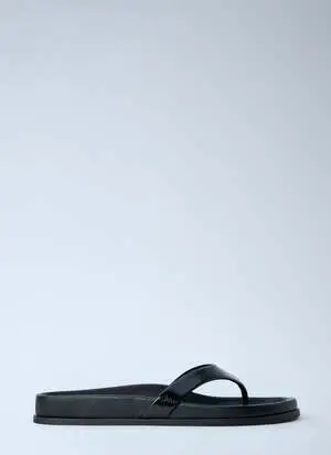 TOTEME Swift Naplack Sandals - Black