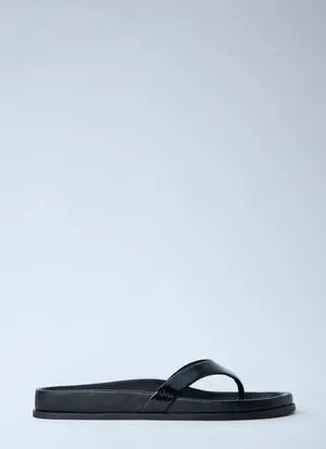 TOTEME Swift Naplack Sandals - Black