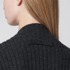 Victoria Beckham Ribbed Wool And Cashmere Sweater - Brown