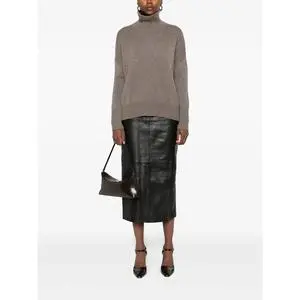 LISA YANG Cashmere Turtleneck Pullover - Brown