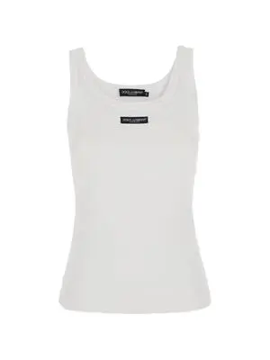 Dolce & Gabbana Dolce & Gabbana Logo Cotton Tank Top Multicolor
