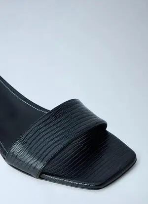 TOTEME Slim Lizard-embossed Bandeau Sandals