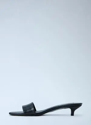 TOTEME Slim Lizard-embossed Bandeau Sandals