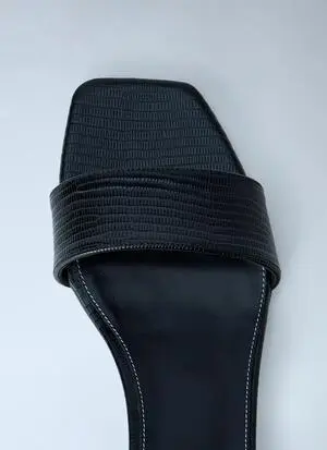 TOTEME Slim Lizard-embossed Bandeau Sandals
