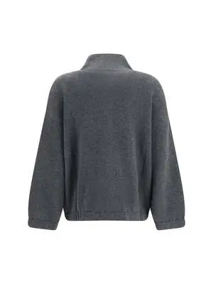 Brunello Cucinelli Cashmere Half-zip Sweater - Gray