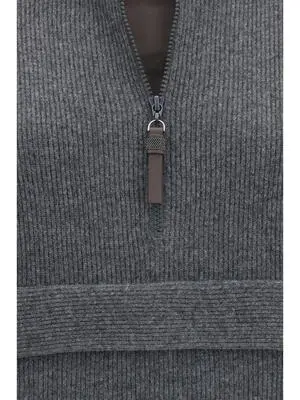 Brunello Cucinelli Cashmere Half-zip Sweater - Gray