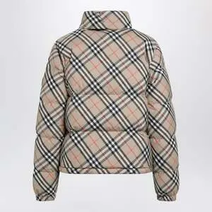 Burberry Sand Check Ambleside Down Jacket