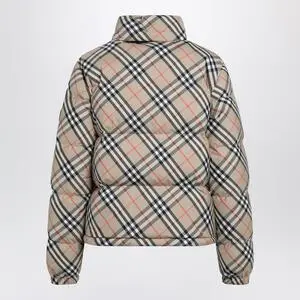 Burberry Check Ambleside Down Jacket - Cream