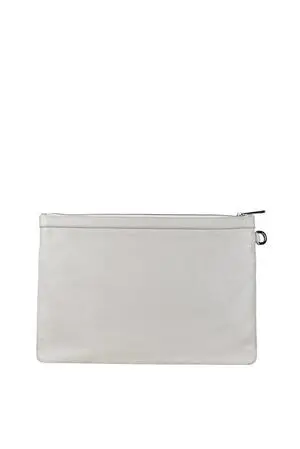 JIMMY CHOO Derek Clutch With Embossed Stars - White