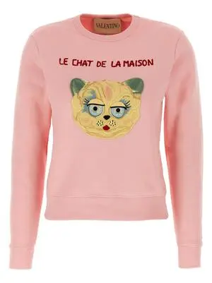 Valentino Garavani Le Chat De La Maison' Sweatshirt - Pink