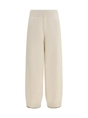 Brunello Cucinelli Cashmere Trousers - White