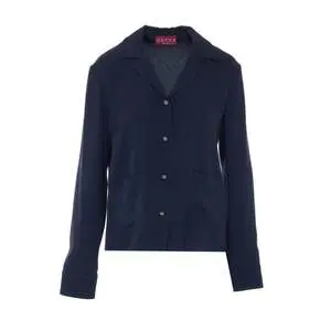 Gucci Jacquard Silk Shirt - Blue