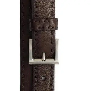 Prada Slim Leather Belt - Brown