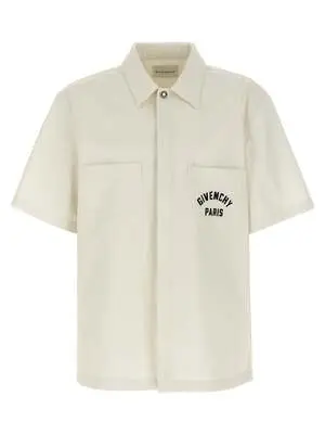 Givenchy Logo Embroidery Shirt - Cream