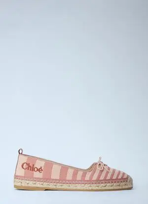 Chloé Isla Striped Canvas Espadrilles