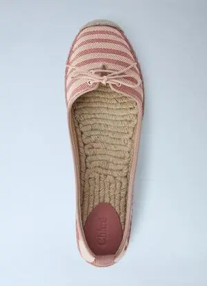 Chloé Isla Striped Canvas Espadrilles
