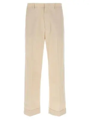 Valentino Garavani Turn-up Trousers - Cream