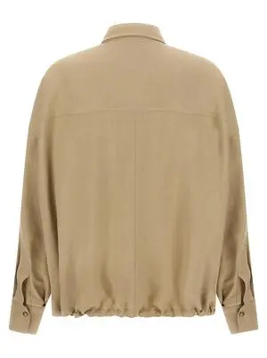 Brunello Cucinelli Fluid Twill Shirt - Cream