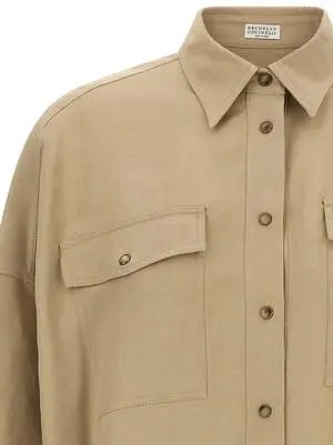 Brunello Cucinelli Fluid Twill Shirt - Cream