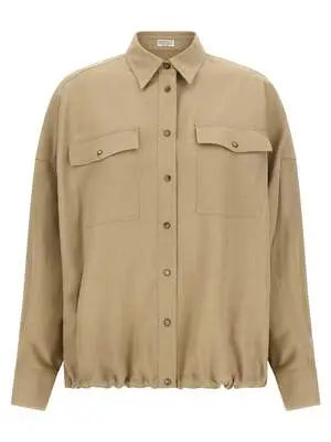 Brunello Cucinelli Fluid Twill Shirt - Cream