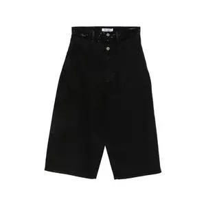 Attico Denim Cropped Jeans - Black