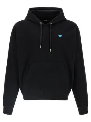 Versace Medusa' Patch Hoodie - Black