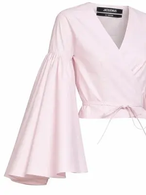 Jacquemus The Paysan Ruffled Wrap Top - Multicolor