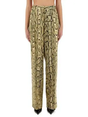 Dries Van Noten Jacquard Animal Print Trousers - Multicolor