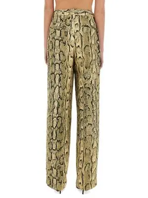 Dries Van Noten Jacquard Animal Print Trousers - Multicolor