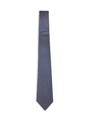 Giorgio Armani Midnight Blue Jacquard Silk Tie - Multicolor