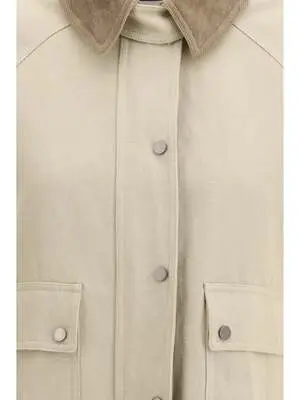 Brunello Cucinelli Cotton-linen Canvas Jacket - Cream