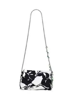 Dries Van Noten Black Clutch Bag With Chain Shoulder Strap - Multicolor