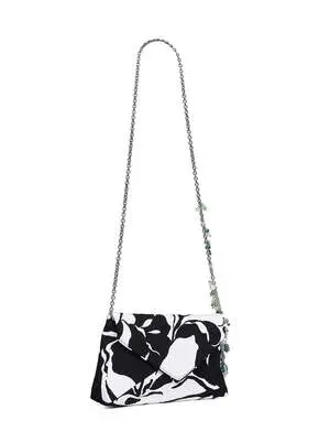 Dries Van Noten Black Clutch Bag With Chain Shoulder Strap - Multicolor