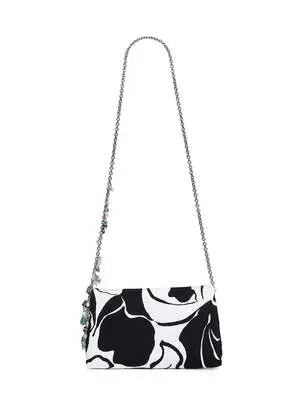 Dries Van Noten Black Clutch Bag With Chain Shoulder Strap - Multicolor