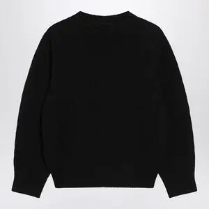 TOTEME Cotton Crewneck Sweater - Black