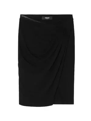 Versace Midi Skirt With Asymmetrical Hemline