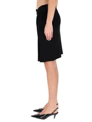 Versace Midi Skirt With Asymmetrical Hemline