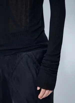 Rick Owens Long Sleeve Hooded Top